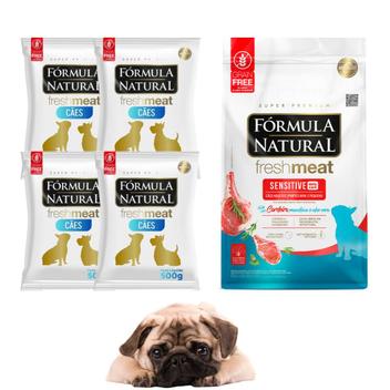 Fórmula Natural Fresh Meat Sensitive Sabor Cordeiro Kit Com 4 Pacotes ...