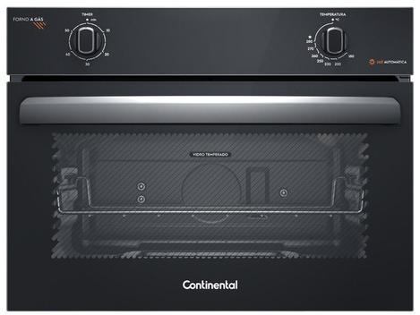 Forno a Gás de Embutir Continental 50L Preto - OC4GM - Forno Elétrico ...