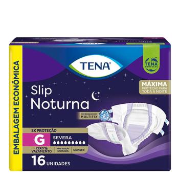 Fralda adulto tena slip noturna tamanho g com 16 unidades - Fralda ...