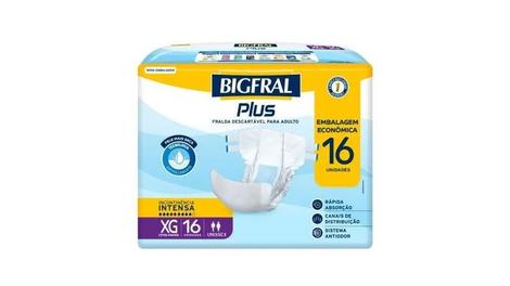 Fralda Bigfral Plus XG - C/16 un - Fralda Geriátrica - Magazine Luiza