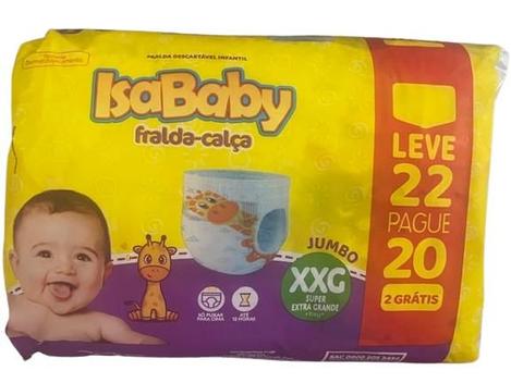 Fralda Calça PANTS ISA BABY tamanho Super Extra Grande pacote com 22 ...