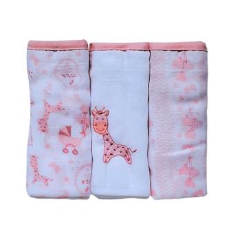 Fralda de Pano Bebê com Bainha kit c/3 un com Estampa e Bordado Baby ...