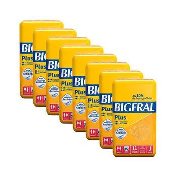 Fralda Geriátrica Bigfral Plus com 8 Pacotes Tamanho Juvenil - Fralda ...