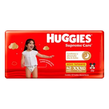 Fralda Huggies Supreme Care Hiper XXXG 42 unidades - Fralda Descartável ...