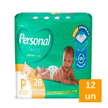Fralda Personal Baby Protect e Sec Jumbo P - 12 Pacotes com 28 ...