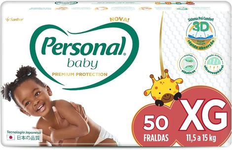 Fralda Personal Premium Hiper XG 1 Pacote Com 50 Unidades - Fralda ...