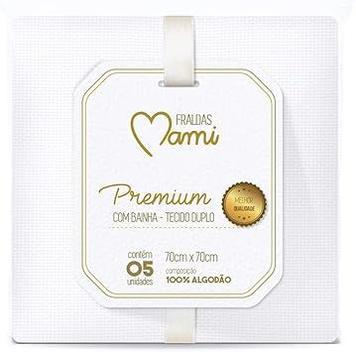 Fralda Premium Mami C/ Bainha para Bebê 70cm X 70cm Contém 05 Un - PAPI ...
