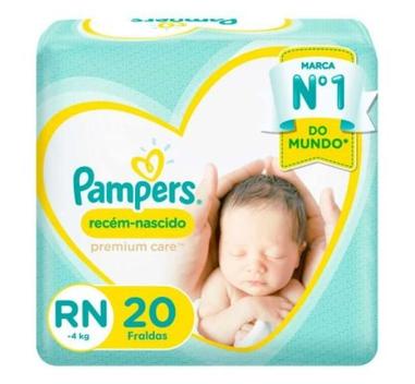 Fralda RN Premium Care 20un Pampers - Fralda Descartável - Magazine Luiza