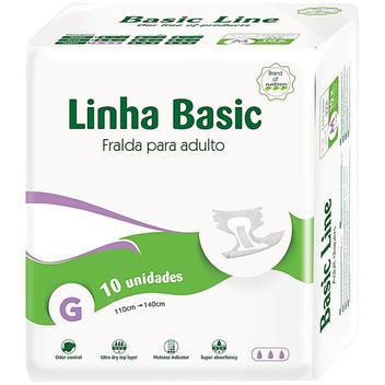 Fralda Slip Adulto Nateen Basic G 10 unidades - Fralda Geriátrica ...