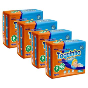 Fralda Toquinho de Gente 4 Pacotes Tamanho P - 384 Unidades - Fralda ...
