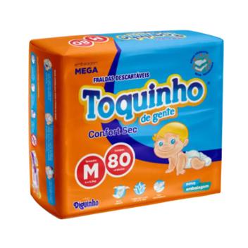 Fralda Toquinho de Gente M, pacote com 80 unidades - Toquinho - Fralda ...