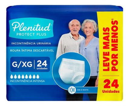 Fraldas Adulto Descartáveis Plenitud Plus G/XG 24 Uni - Fralda ...