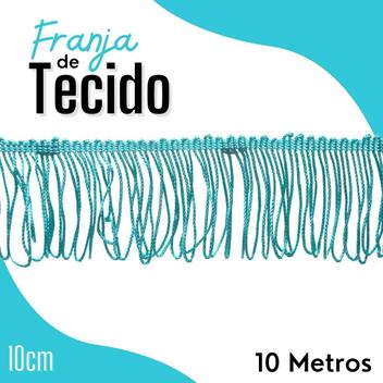 Franja De Tecido Verde Médio - 10Mm Rolo Com 10 Metros - Nybc - Franjas ...
