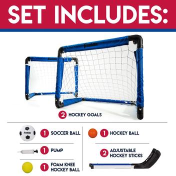 Franklin Sports Mini Goal Sport Set Indoor - 3 em 1 Crianças - Outros ...