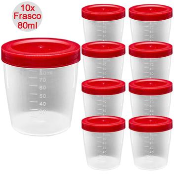 Frasco Coletor Universal Pote Urina 80ml Estéril 10 Unidade - Cirúrgica ...