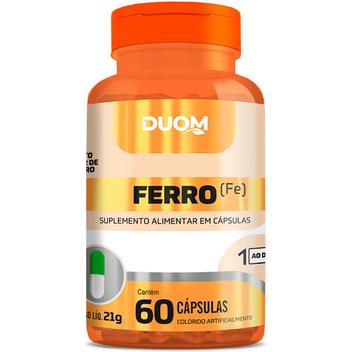 Frasco Ferro FE 60 Capsulas/Comprimidos Duom Suplemento Alimentar 100% ...