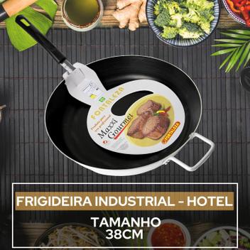 Frigideira industrial extra grande 38 cm linha gourmet, antiaderente ...