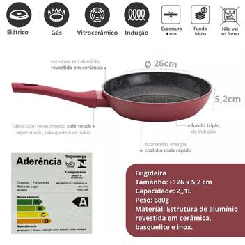 Frigideira Linha Premium Estrutura em Alumínio Revestida em Cerâmica ...