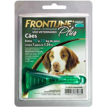 FRONTLINE PLUS M - para cães de10 até 20kg - Merial - Antipulga e ...