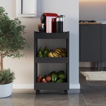 Fruteira com Rodinhas 3 Andares Multiuso Cozinha-Móveis Bonatto - Fruteiras - Magazine Luiza