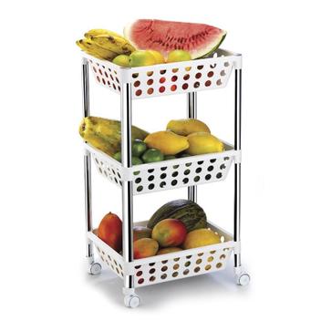 Fruteira De Carrinho Compacto 3 Andares Com Rodinhas - Arthi - Fruteiras - Magazine Luiza