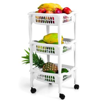 Fruteira Multiuso Com Rodinhas 29x29x67cm - Monte Líbano - Fruteiras - Magazine Luiza