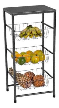 Fruteira Para Cozinha Multiuso Plus 3 Cestos Removível em Aço - LOJAS ...