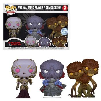 Funko Pop Dungeons and Dragons Vecna, Mind Flayer, Demogorgon 3 Pack ...