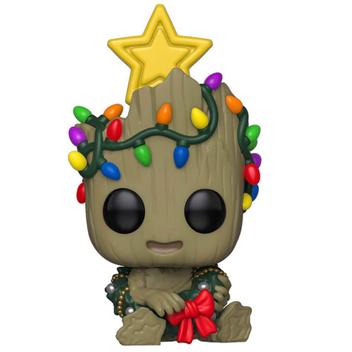 Funko Pop! Marvel: Holiday - Groot com coroa de flores, multicolorido ...