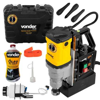 Furadeira Base Magnética 1500 W Vonder 220V Mandril Weldon + Óleo de ...