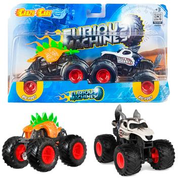 Furious Machines Kit 2 Carrinhos Monster Jam 1:55 Miniatura Realista ...