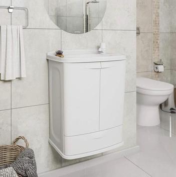 Gabinete Banheiro Plástico Pvc Lavatório Gabfit Branco Astra - Gabinete ...