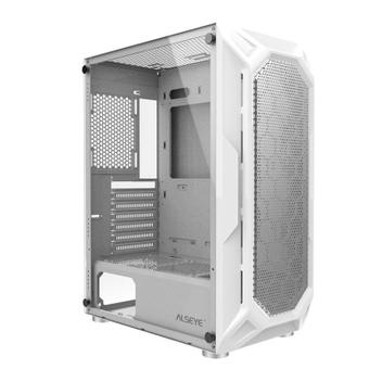 Gabinete Gamer Alseye Aqua, Mid-Tower, Lateral de Vidro, Branco, AQUA ...