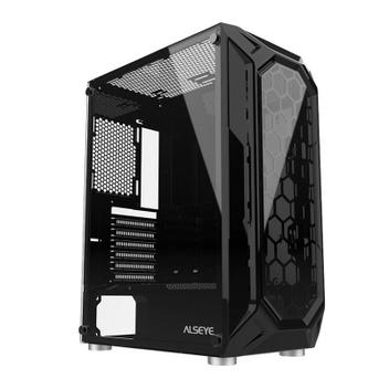 Gabinete Gamer Alseye Heir, Mid-Tower, Lateral de Vidro, Preto, HEIR-BK ...