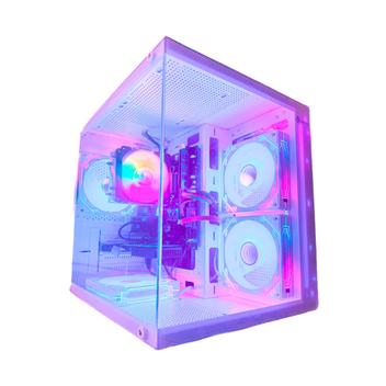 Gabinete Gamer Aquário Com 4 Fans Rgb Vidro Temperado - Branco - HAYOM ...