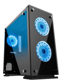 Gabinete Gamer Gamemax Hero Mid Tower 3 Fans Blue Vidro Temp - Gabinete ...