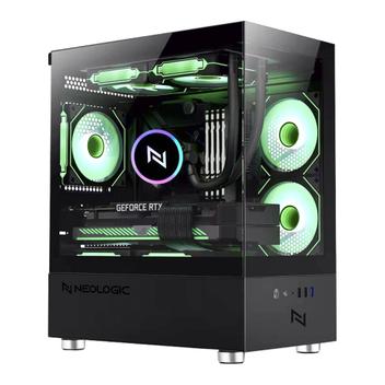 Gabinete gamer neologic aquario pulse, mid-tower, lateral e frontal ...