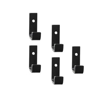 Gancho Cabideiro Toalha Roupas Estilo Industrial Preto 5pç ...