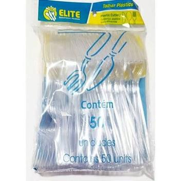 Garfo Talher Refeição Descartável Resistente 18cm cristal 200un ...