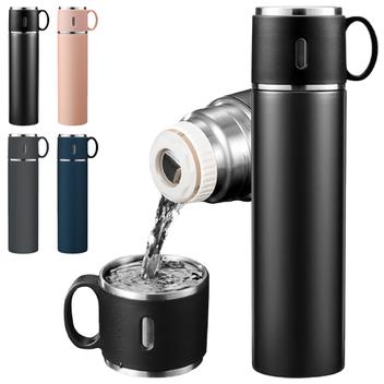 Garrafa Com Copo Térmico De Aço Inox 500ml Vacuum Para Café Chá Água ...