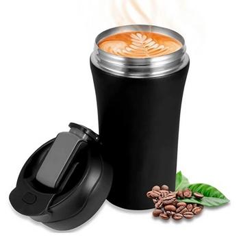 Garrafa Copo Térmico Preto Aço Inox A Vácuo Bebidas Quentes ou Frias ...
