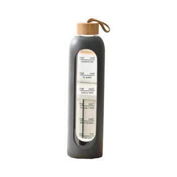Garrafa De Água De Vidro De 1 Litro (32oz) Com Marcação De Tempo, Tampa ...
