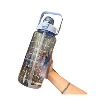 Garrafa De Água Portátil De Grande Capacidade 2L Com Canudo De Plástico ...