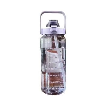 Garrafa De Água Portátil De Grande Capacidade 2L Com Canudo De Plástico ...