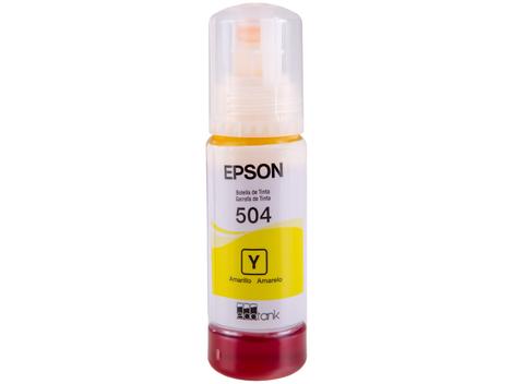 Garrafa de Tinta Epson EcoTank T504 Amarelo Original Refil - Refil de ...