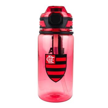 Garrafa Plástico Com Canudo 650ml - Flamengo - Mileno - Garrafa ...
