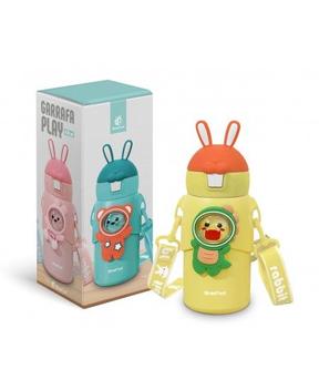 Garrafa Play Escolar Passeio Agua Suco 470ml - Brasfoot - Garrafa ...