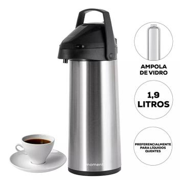 Garrafa Térmica 1,9 Litros Aço Inox Barata Café Chá Chimarrão - Moment ...