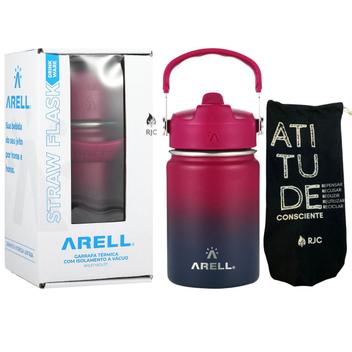 Garrafa Térmica Arell Straw Flask 355ml com saquinho RJC - Garrafa ...