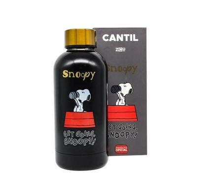 Garrafa Térmica Emborrachada - Snoopy - 400Ml - 10024026 - Zona Criativa - Garrafa Térmica ...